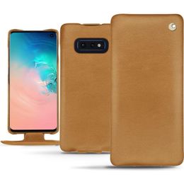 Noreve Lederschutzhülle vertikal (Samsung Galaxy S10e), Smartphone Hülle, Braun