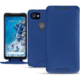 Noreve Lederschutzhülle vertikal (Google Pixel 2 XL), Smartphone Hülle, Blau