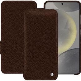 Noreve Lederschutzhülle horizontal (Samsung Galaxy S24), Smartphone Hülle, Braun