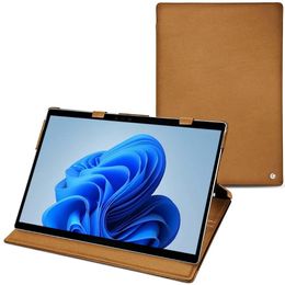 Noreve Lederschutzhülle vertikal (Microsoft Surface Pro 8), Tablet Hülle, Braun