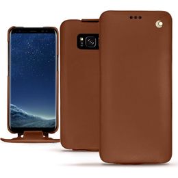 Noreve Lederschutzhülle vertikal (Samsung Galaxy S8+), Smartphone Hülle, Braun