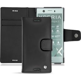 Noreve Lederschutzhülle (Sony Xperia XZ1 Compact), Smartphone Hülle, Schwarz