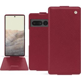Noreve Lederschutzhülle vertikal (Google Pixel 7 Pro), Smartphone Hülle, Rot