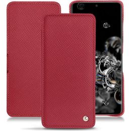 Noreve Lederschutzhülle horizontal (Samsung Galaxy S20 Ultra 5G), Smartphone Hülle, Rot