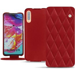 Noreve Lederschutzhülle vertikal (Samsung Galaxy A70), Smartphone Hülle, Rot