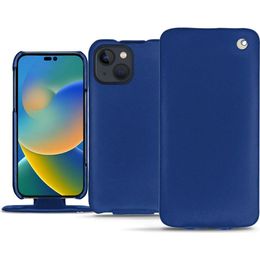 Noreve Lederschutzhülle vertikal (Apple iPhone 14), Smartphone Hülle, Blau