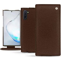 Noreve Lederschutzhülle vertikal (Samsung Galaxy Note 10), Smartphone Hülle, Braun