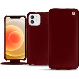 Noreve Lederschutzhülle vertikal (Apple iPhone 12), Smartphone Hülle, Rot