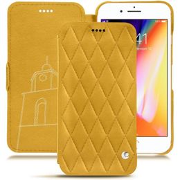 Noreve Lederschutzhülle horizontal (Apple iPhone 8 Plus), Smartphone Hülle, Orange