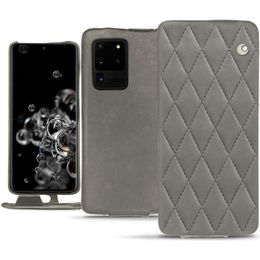 Noreve Lederschutzhülle vertikal (Samsung Galaxy S20 Ultra 5G), Smartphone Hülle, Grau