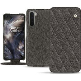 Noreve Lederschutzhülle vertikal (OnePlus Nord), Smartphone Hülle, Grau
