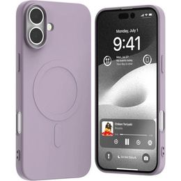 Goospery Semi Silicone MagSafe Series (Apple iPhone 16 Plus), Smartphone Hülle, Violett