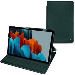 Noreve Lederschutzhülle horizontal (Galaxy Tab S7), Tablet Hülle, Grün