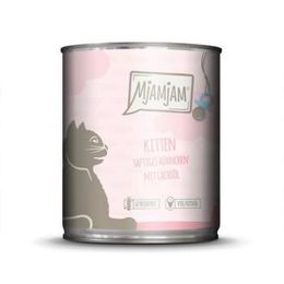 MjAMjAM Nassfutter Katze Kitten, Huhn mit Lachs&ouml;l 6x800 g