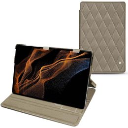Noreve Lederschutzhülle horizontal (Galaxy Tab S8+), Tablet Hülle, Beige