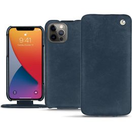 Noreve Lederschutzhülle vertikal (Apple iPhone 13 Pro Max), Smartphone Hülle, Blau