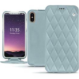 Noreve Lederschutzhülle vertikal (Apple iPhone X), Smartphone Hülle, Blau