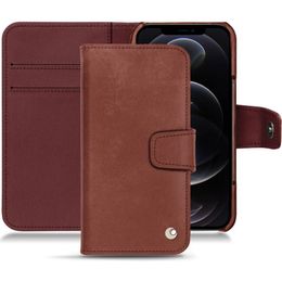 Noreve Lederschutzhülle Wallet (Apple iPhone 12 Pro), Smartphone Hülle, Rot
