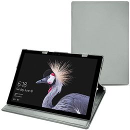 Noreve Lederschutzhülle vertikal (Surface Pro (2017)), Tablet Hülle, Grau