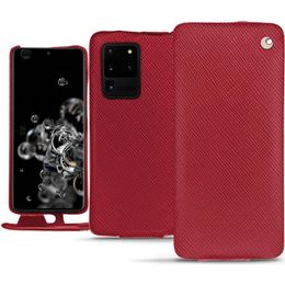Noreve Lederschutzhülle vertikal (Samsung Galaxy S20 Ultra 5G), Smartphone Hülle, Rot