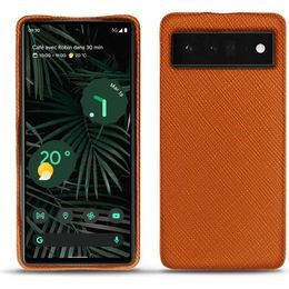 Noreve Lederschutzhülle (Google Pixel 6 Pro), Smartphone Hülle, Orange