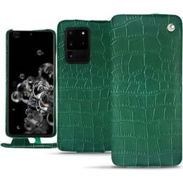 Noreve Lederschutzhülle vertikal (Samsung Galaxy S20 Ultra 5G), Smartphone Hülle, Grün