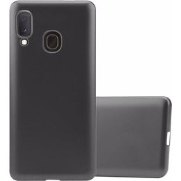 Cadorabo TPU Matt Metallic Cover (Samsung Galaxy A10e), Smartphone Hülle, Grau