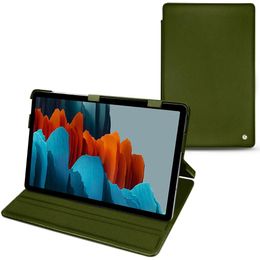 Noreve Lederschutzhülle horizontal (Galaxy Tab S7), Tablet Hülle, Grün
