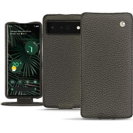 Noreve Lederschutzhülle vertikal (Google Pixel 6 Pro), Smartphone Hülle, Grau