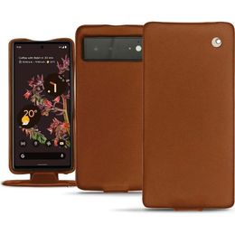 Noreve Lederschutzhülle vertikal (Google Pixel 6), Smartphone Hülle, Braun