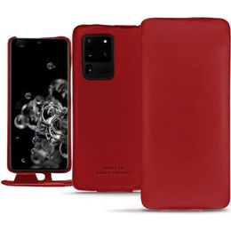 Noreve Lederschutzhülle vertikal (Samsung Galaxy S20 Ultra 5G), Smartphone Hülle, Rot