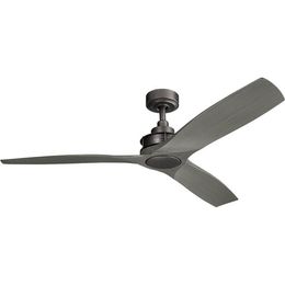 Elstead Lighting Ried leiser Deckenventilator Ø142cm + Fernbedienung, Ventilator, Braun
