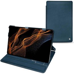 Noreve Lederschutzhülle horizontal (Galaxy Tab S8+), Tablet Hülle, Blau