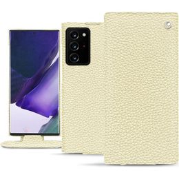 Noreve Lederschutzhülle vertikal (Samsung Galaxy Note 20 Ultra), Smartphone Hülle, Weiss