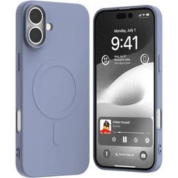 Goospery Semi Silicone MagSafe Series (Apple iPhone 16 Plus), Smartphone Hülle, Violett