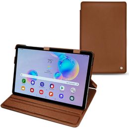 Noreve Lederschutzhülle horizontal (Galaxy Tab S6 Lite), Tablet Hülle, Braun
