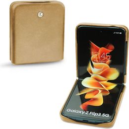 Noreve Lederschutzhülle (Samsung Galaxy Z Flip3), Smartphone Hülle, Braun