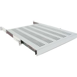 Wirewin 19" 1HE ausziehbarer Fachboden, Serverschrank Zubehör, Grau