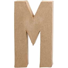 Creativ Company, Holzbuchstaben + Stoffbuchstaben, Papp-Buchstabe M 20.5 cm