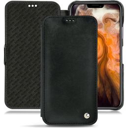 Noreve Lederschutzhülle horizontal (Apple iPhone 11 Pro Max), Smartphone Hülle, Schwarz