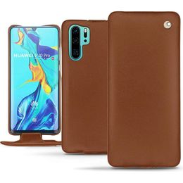 Noreve Lederschutzhülle vertikal (Huawei P30 Pro), Smartphone Hülle, Braun