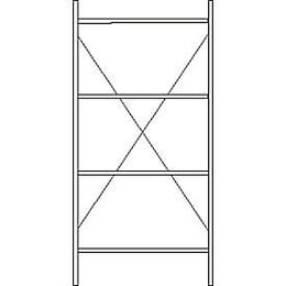 Schäfer Shop Grundregal, 4 Böden, H 2278 x B 1055 x T 300 mm, lackiert