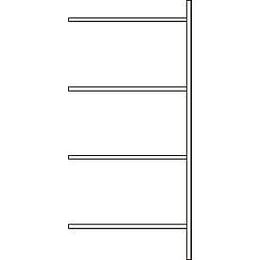 Schäfer Shop Anbauregal, 4 Böden, H 2278 x B 1055 x T 300 mm, lackiert