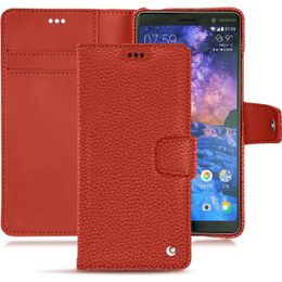 Noreve Lederschutzhülle Wallet (Apple iPhone 7 Plus), Smartphone Hülle, Orange