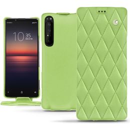 Noreve Lederschutzhülle vertikal (Sony Xperia 1 II), Smartphone Hülle, Grün
