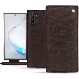 Noreve Lederschutzhülle vertikal (Samsung Galaxy Note 10), Smartphone Hülle, Braun