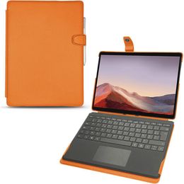 Noreve Lederschutzhülle (Microsoft Surface Pro X), Tablet Hülle, Orange