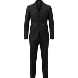 Keskin Collection Suit 'Designer Anzug 3 tlg Grau Schwarz Dunkelblau' male Black size 52