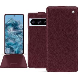 Noreve Lederschutzhülle vertikal (Google Pixel 8 Pro), Smartphone Hülle, Violett