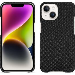 Noreve Lederschutzhülle (Apple iPhone 15 Plus), Smartphone Hülle, Schwarz